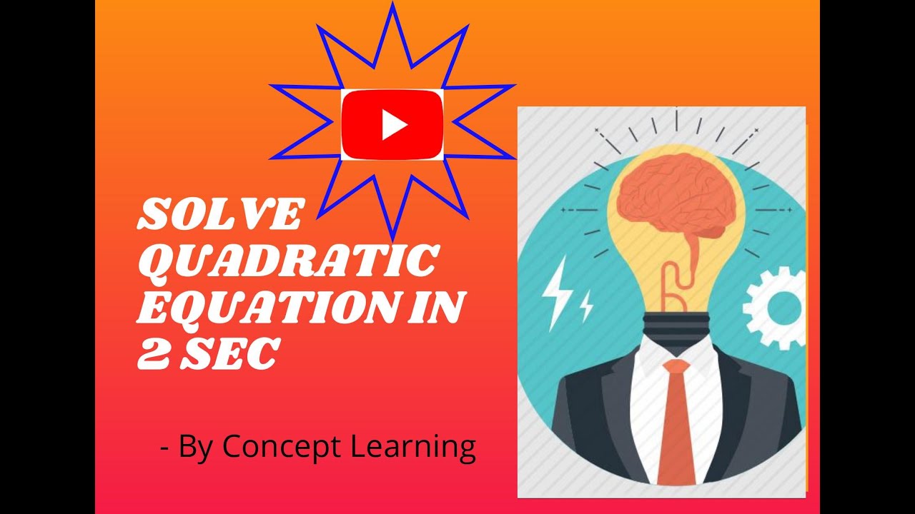 Solve Quadratic equation roots in 2 sec || # ...