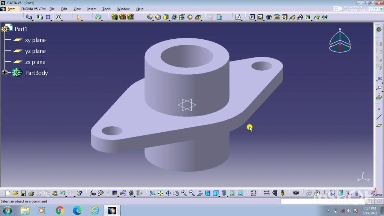 How to use PAD & POCKET command in Catia Practice tutorial. || Attractive_Cadd || Catia || - YouTube