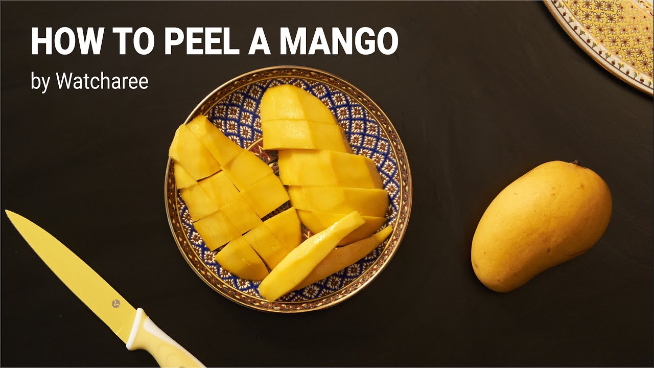How to Peel a Mango | Easy Thai Way - YouTube