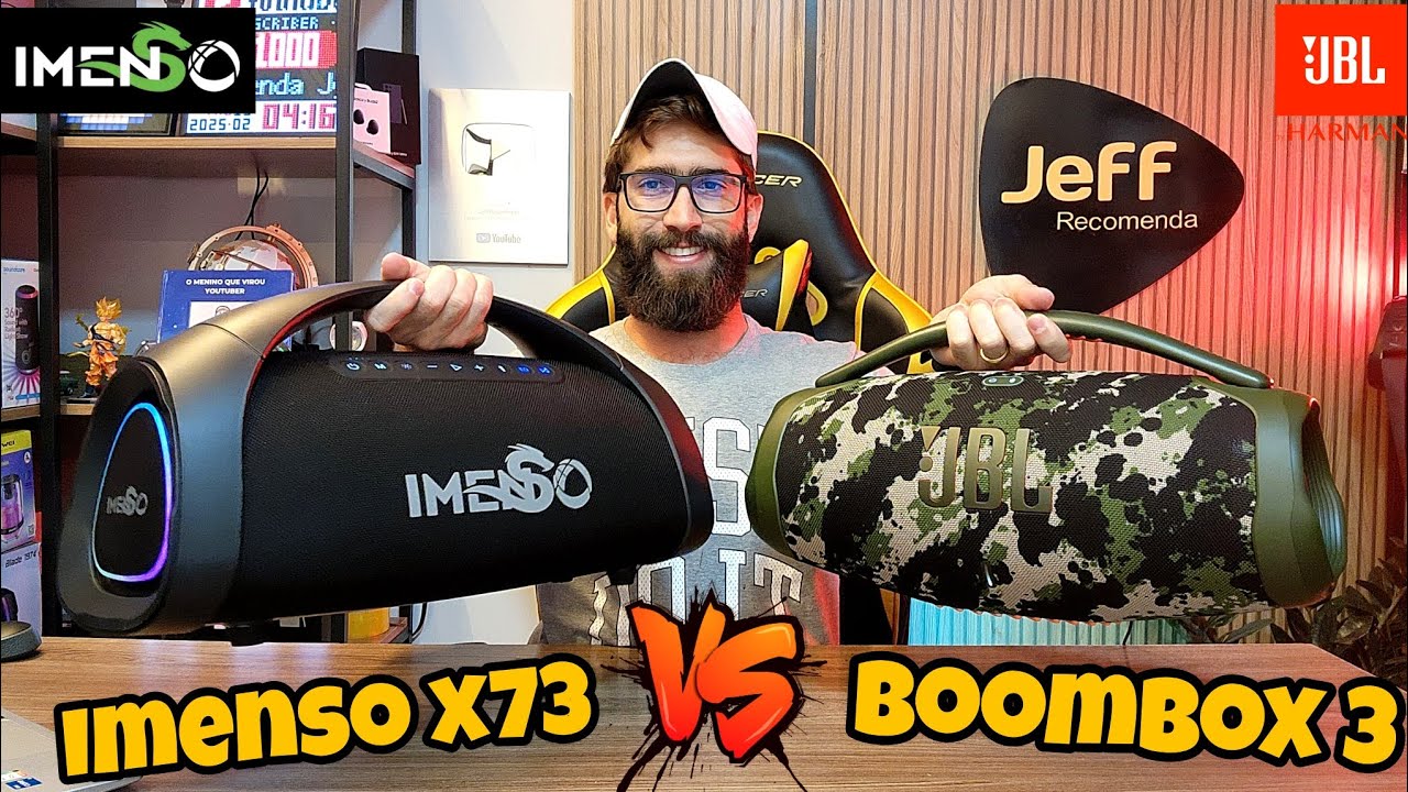 JBL BOOMBOX 3 Vs IMENSO IMS X73: ATROPELOU!? QUAL CAIXA DE SOM LEVOU A ...