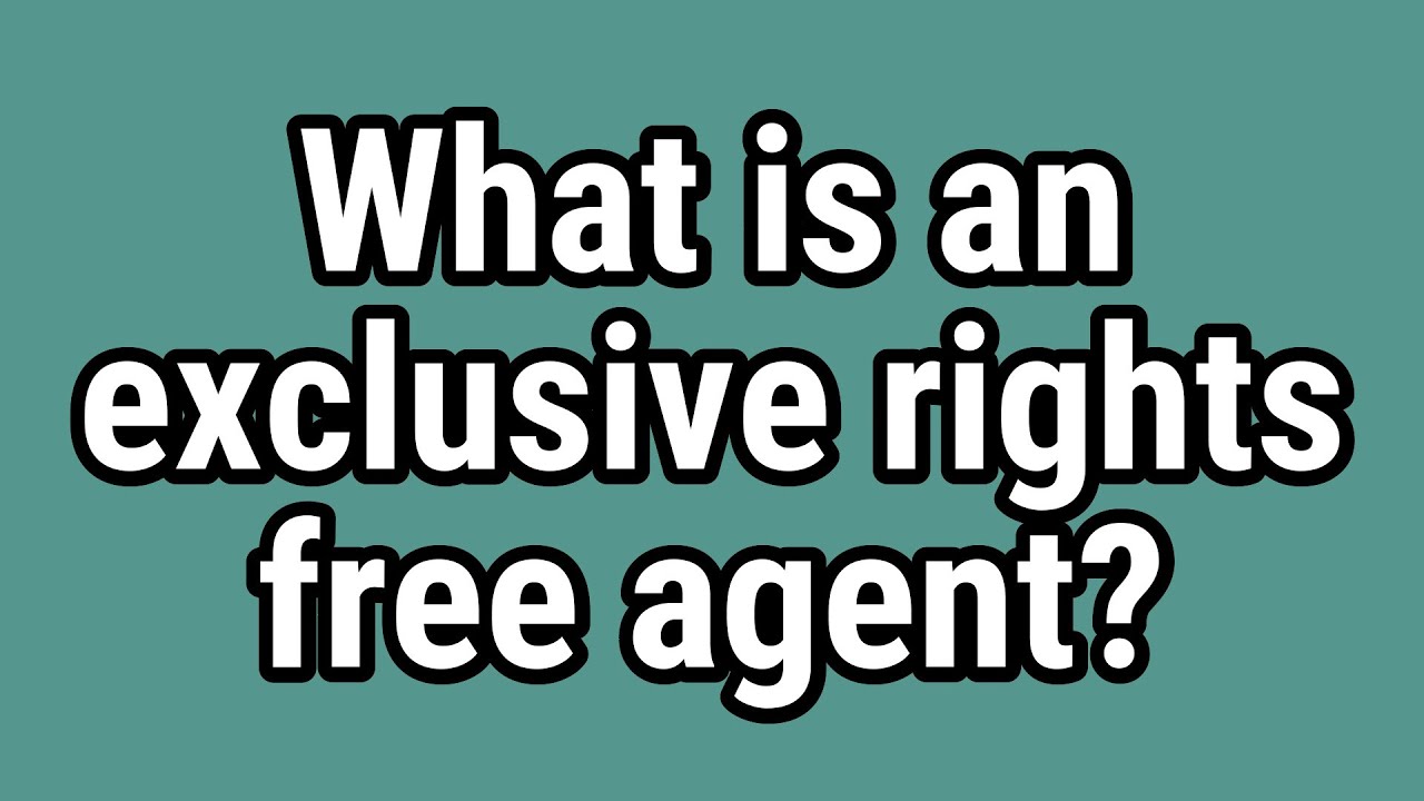 What is an exclusive rights free agent? - YouTube