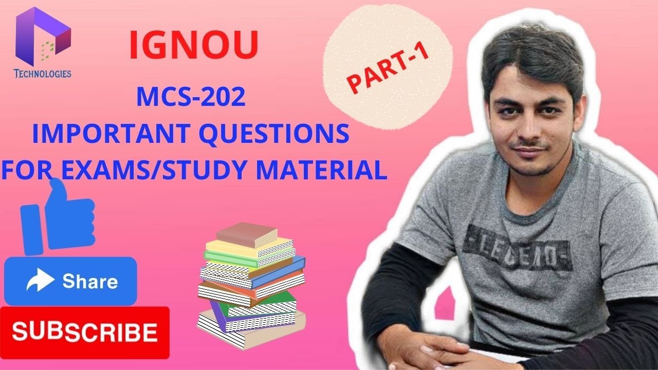 MCS-202 Part-1 Important Questions/Study Material || PGDCA_NEW || IGNOU || Dalaltechnologies ...