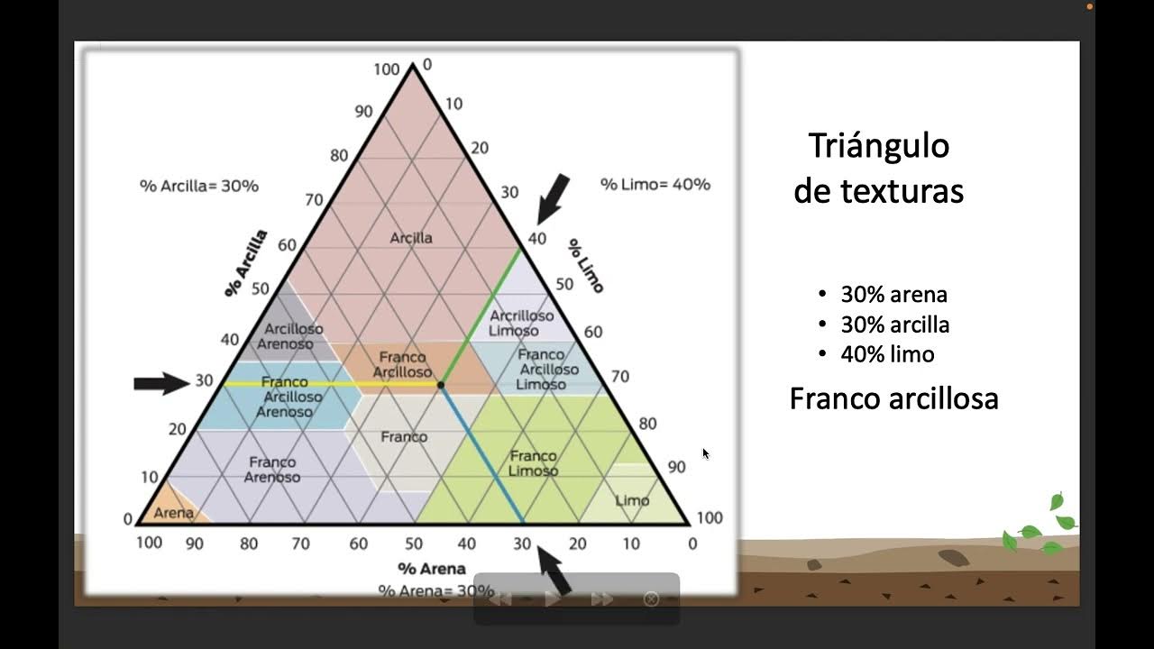 DETERMINACIÓN DE LA CLASE TEXTURAL DEL SUELO MEDIANTE EL TRIÁNGULO DE LAS TEXTURAS - YouTube