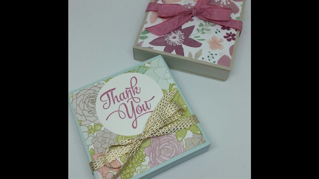 Mini Book style gift box for 4 Tealights - YouTube