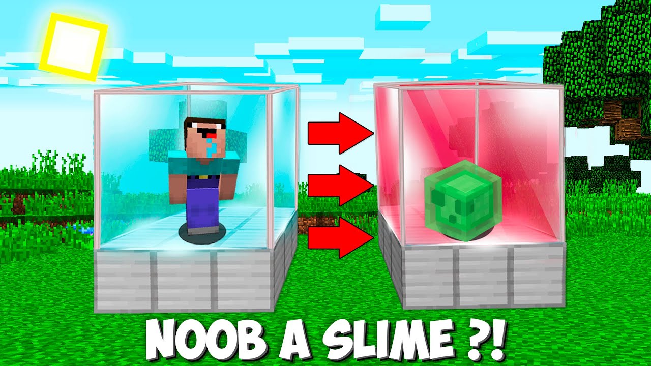 NOOB became a SLIME in Minecraft !! EVIL SCIENTISTS kidnapped a NOOB ...