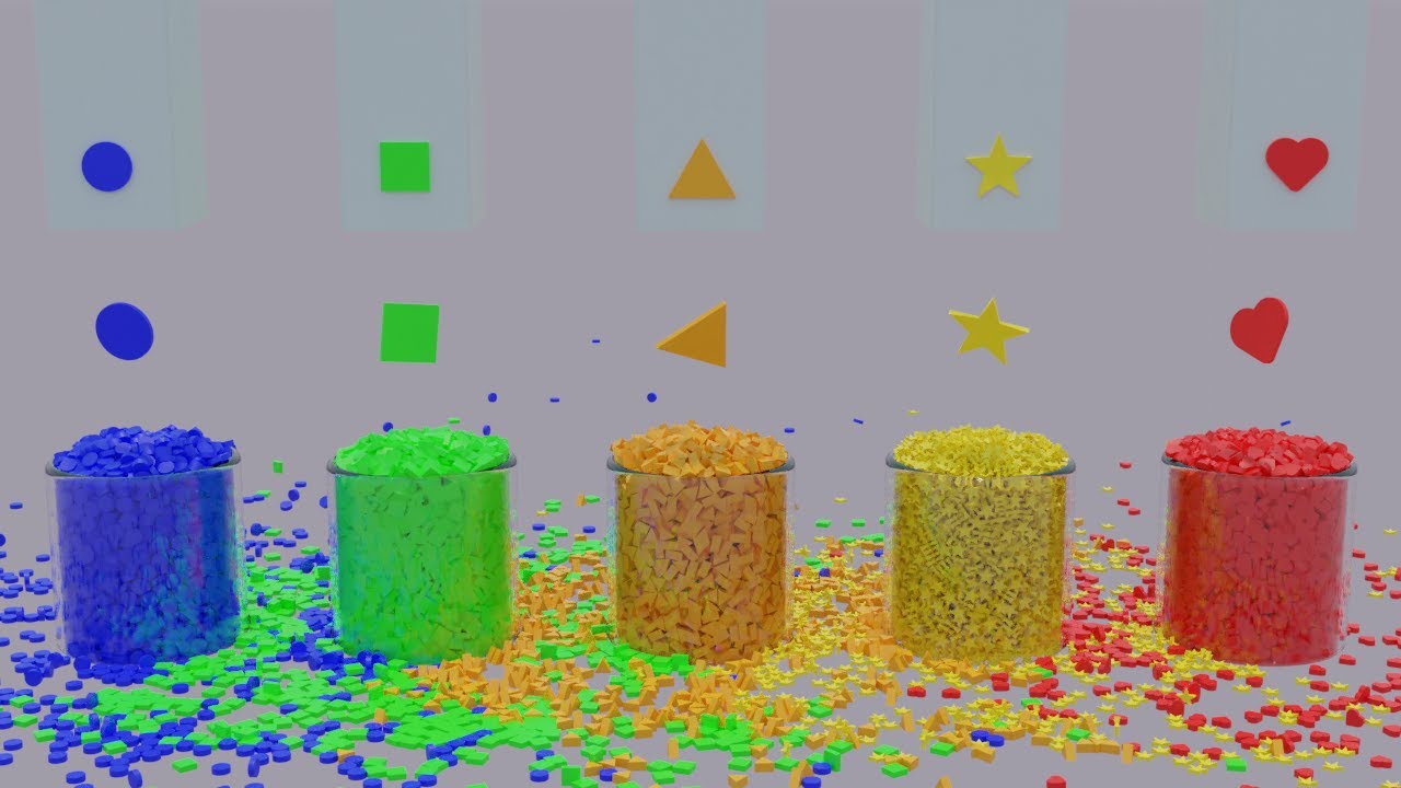 Learn Different Colors with Dropping Shapes for Kids | Uncle Bee TV ...