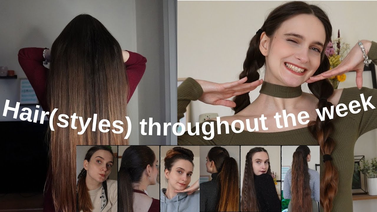 A Week of Hairstyles! My Hair Routine & Styling Secrets - YouTube