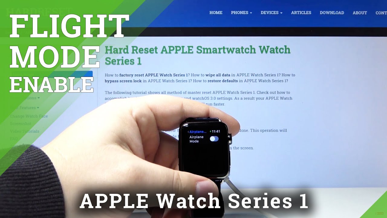 How to Enable Flight Mode in APPLE Watch Series 1 – Disable Connection ...