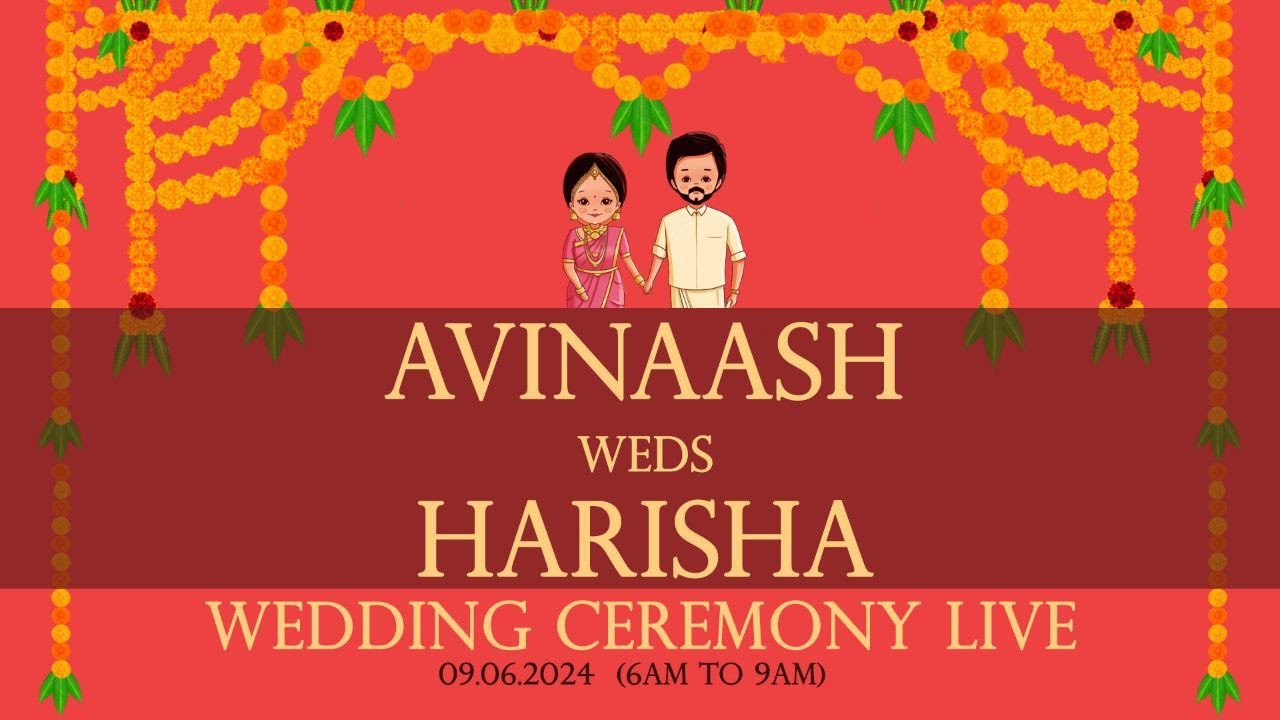 AVINAASH weds HARISHA WEDDING CEREMONY LIVE | HASHTAG PHOTOGRAPHY - YouTube