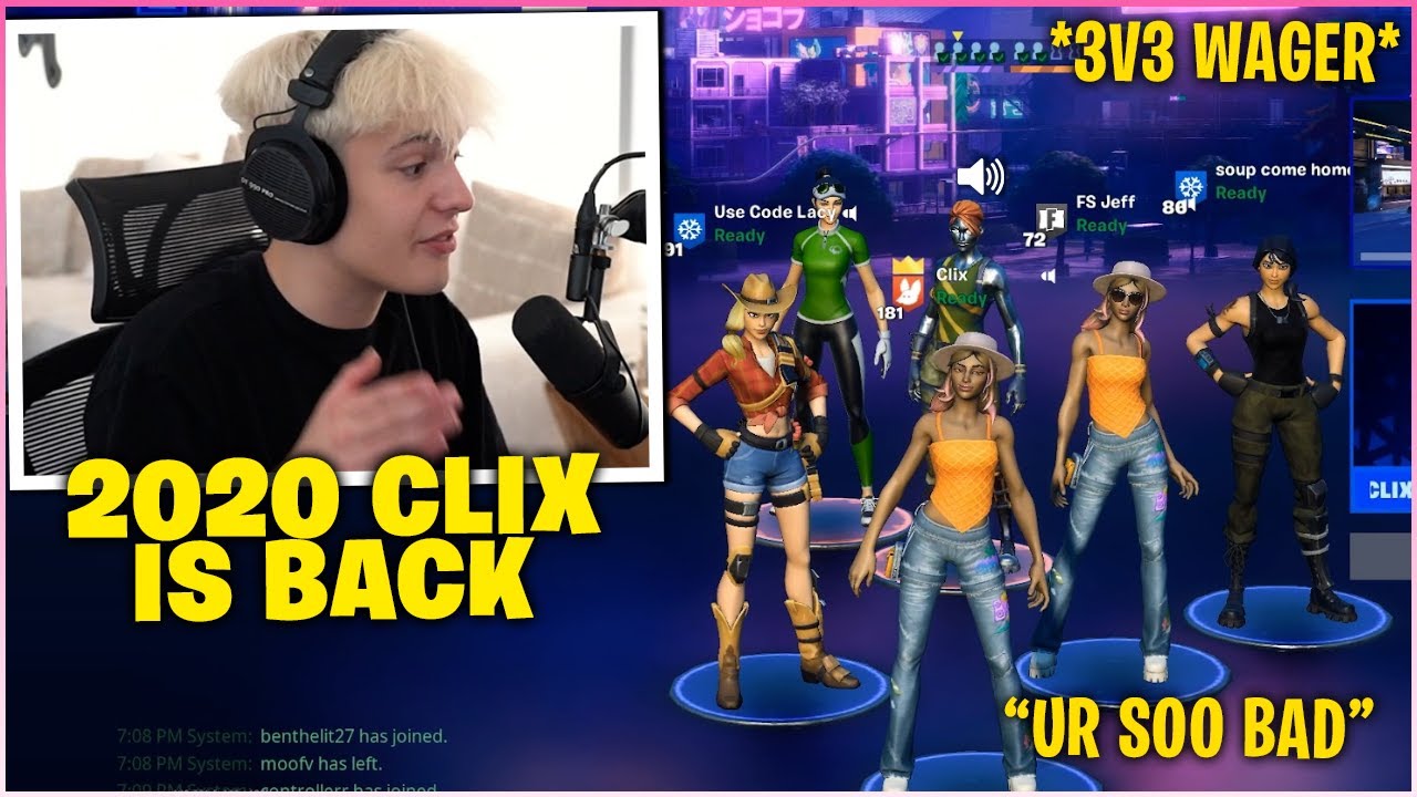 CLIX Brings Back *2020 CLIX* in 3v3 Wagers Against Asian Jeff & Two ...