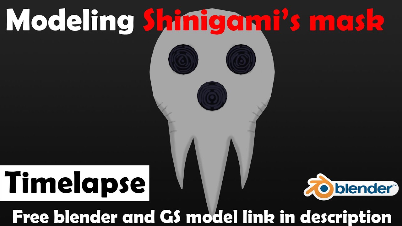 Modeling the shinigami's mask from soul eater anime in blender for ...