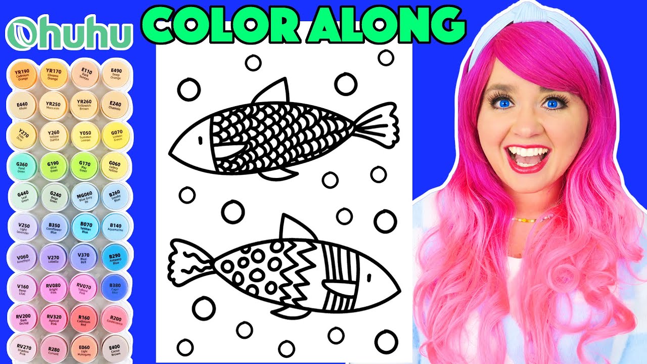 Color Two Fish Along With Me | COLOR ALONG WITH KIMMI - YouTube