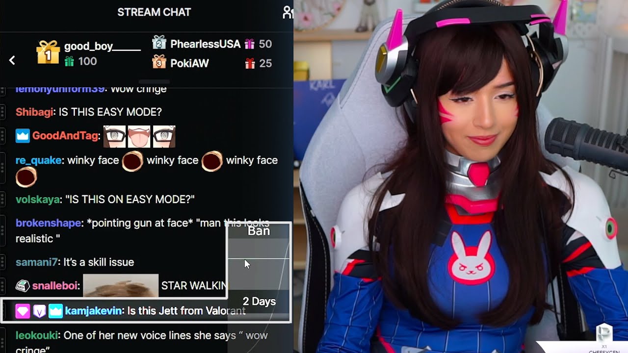 Pokimane Almost Bans Kevin For Making Fun of Her Dva Cosplay! - YouTube