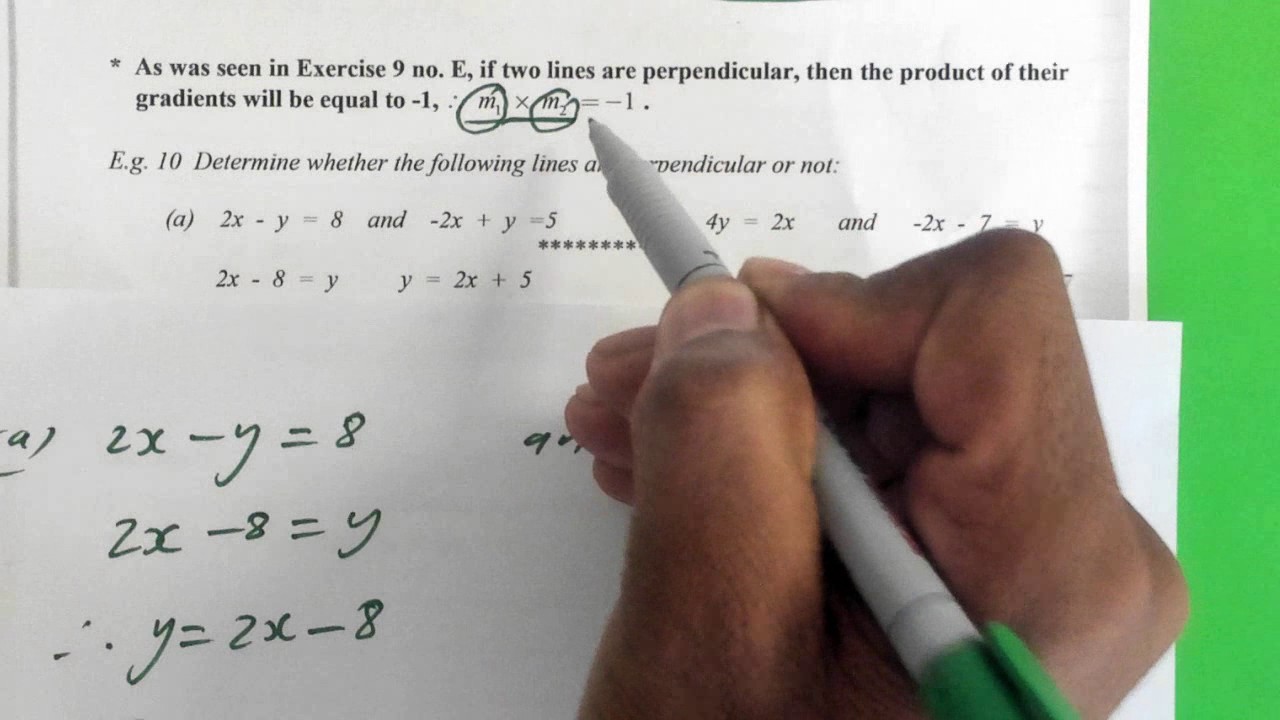 Parallel lines & Perpendicular lines Grade 9 Maths - YouTube