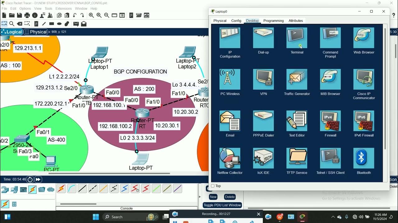 STEP BY STEP CONFIGURATION OF BGP ADVANCE PART ONE - YouTube