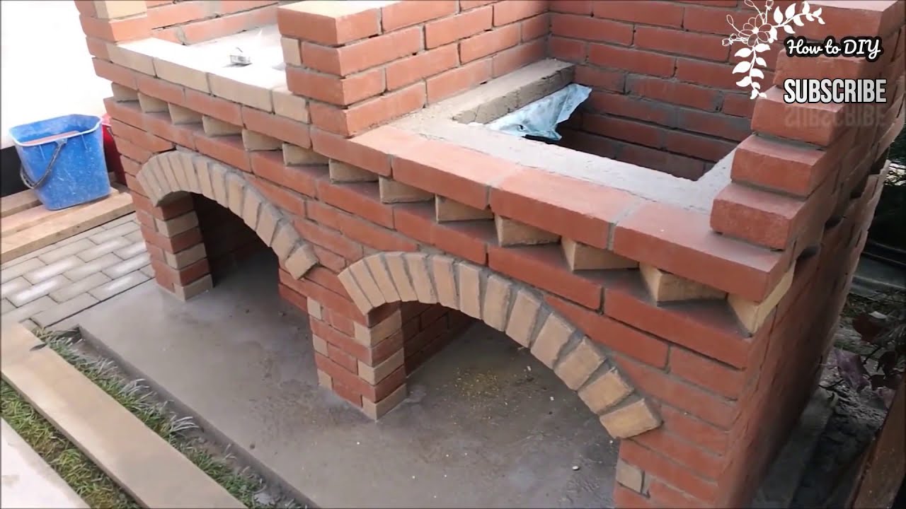 how to DIY build brick BBQ wery good - YouTube