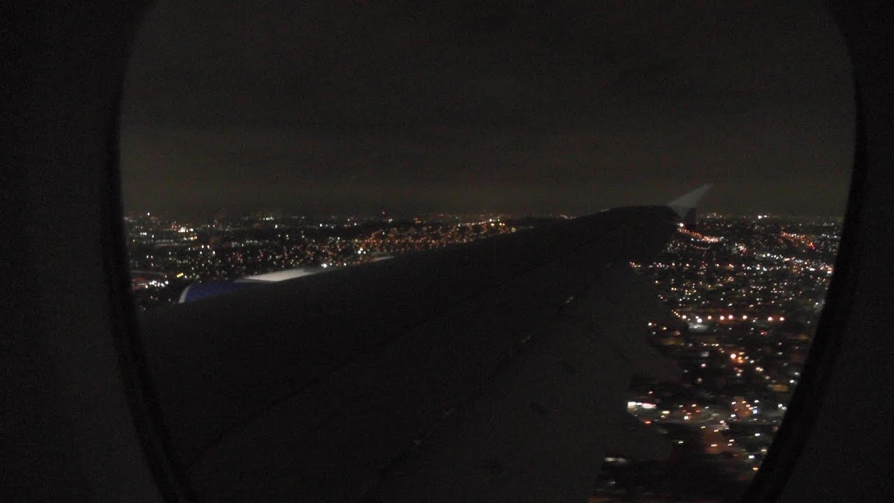 British Airways Airbus A380 Stunning Night Landing in Los Angeles LAX ...
