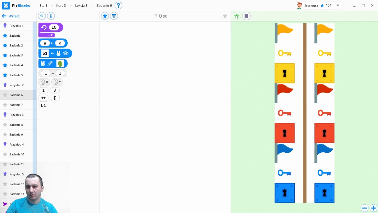 Programowanie PixBlocks - Kurs 3 Lekcja 8 (Zmienne typu obrazek) - YouTube