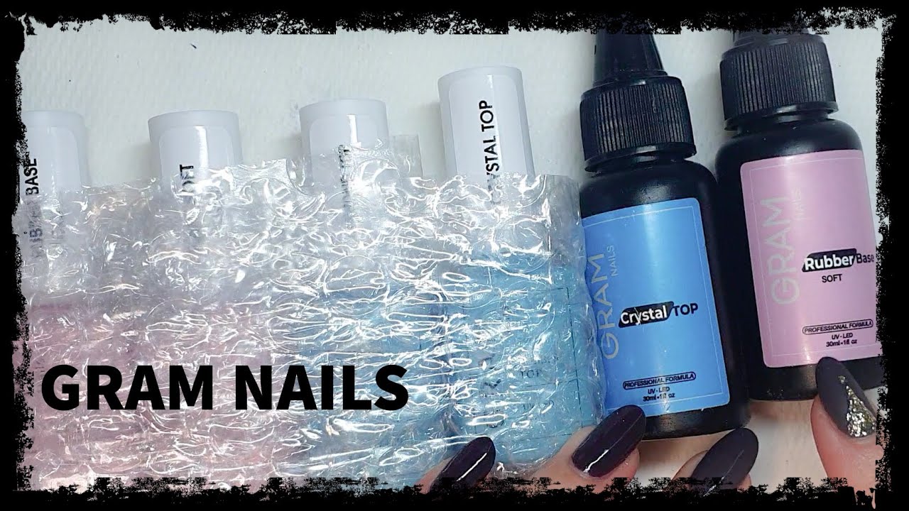 RUBBER BASE & RUBBER TOP GRAM NAILS 💙💕 - YouTube