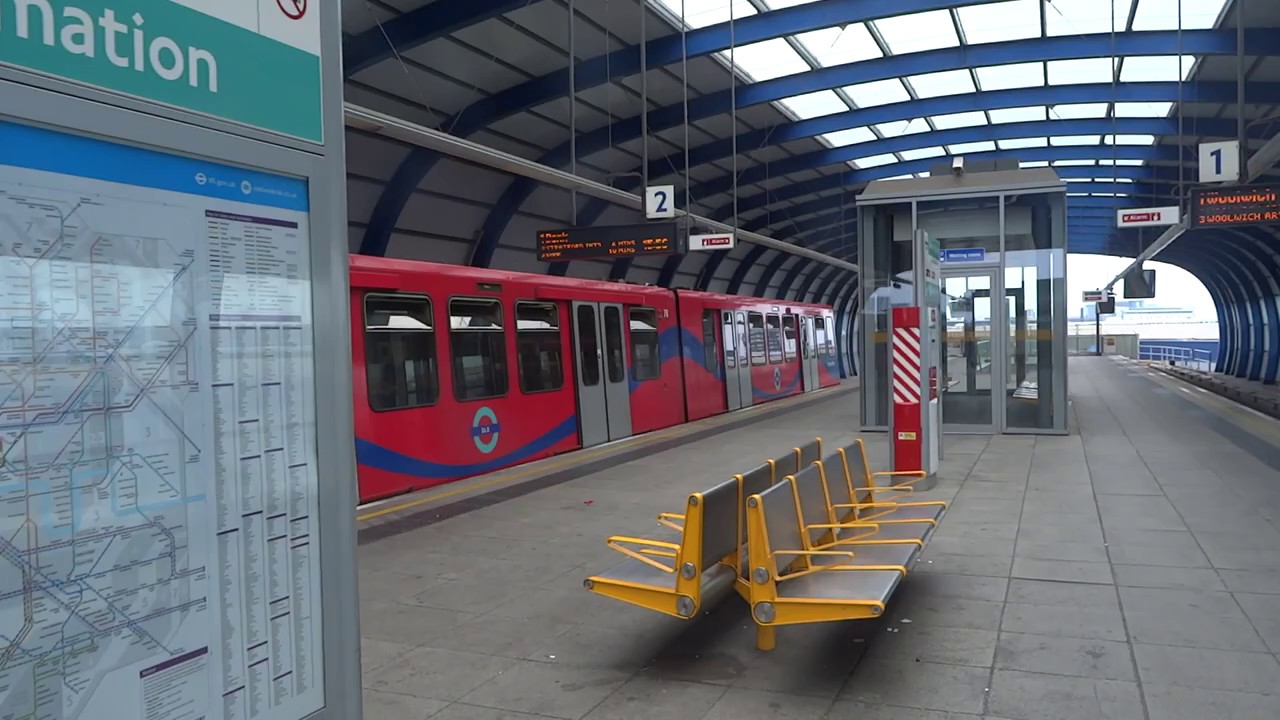 DLR B92 Stock trains at London City Airport - YouTube
