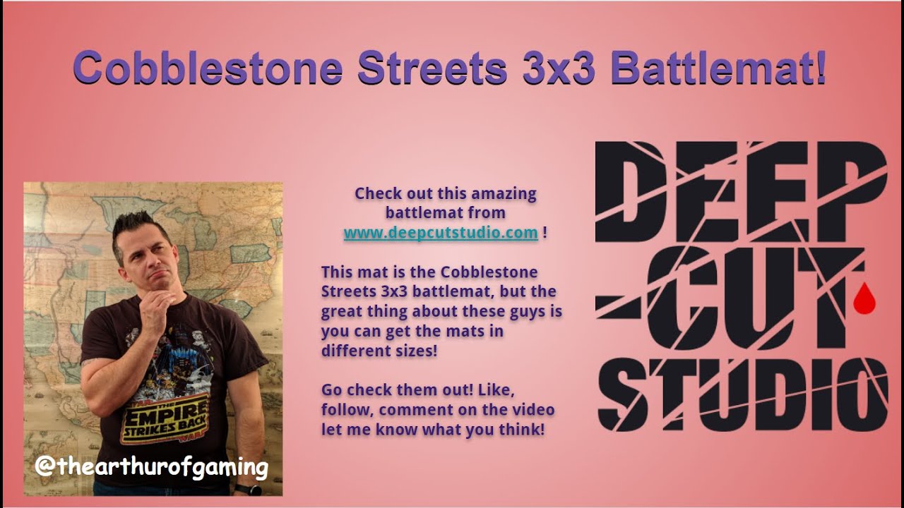 Deep Cut Studios - Cobblestone Street Battlemat! - YouTube