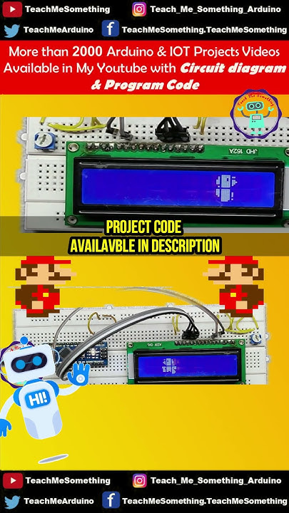 LCD Mario Animation || Arduino 1602 LCD Mario Animation - YouTube