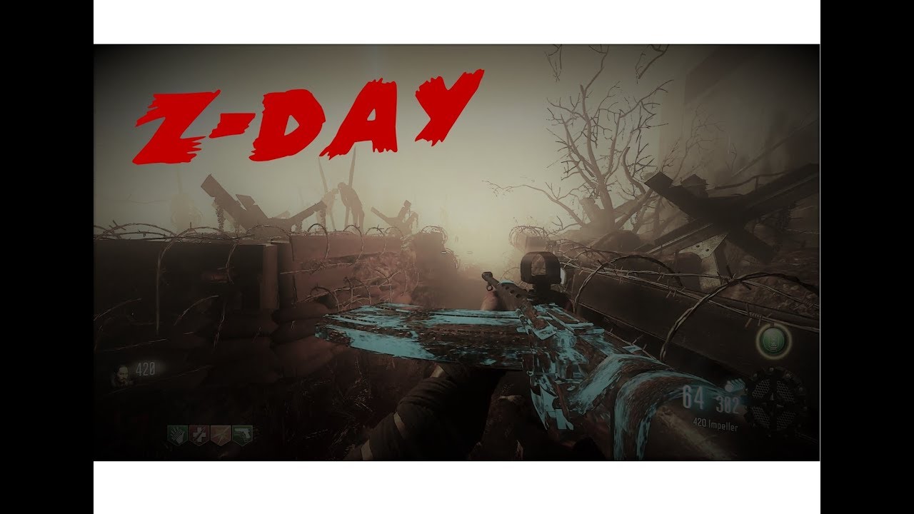 D-Day Custom Zombies Gameplay (Hard Survival Map / Shitty Live Com ...