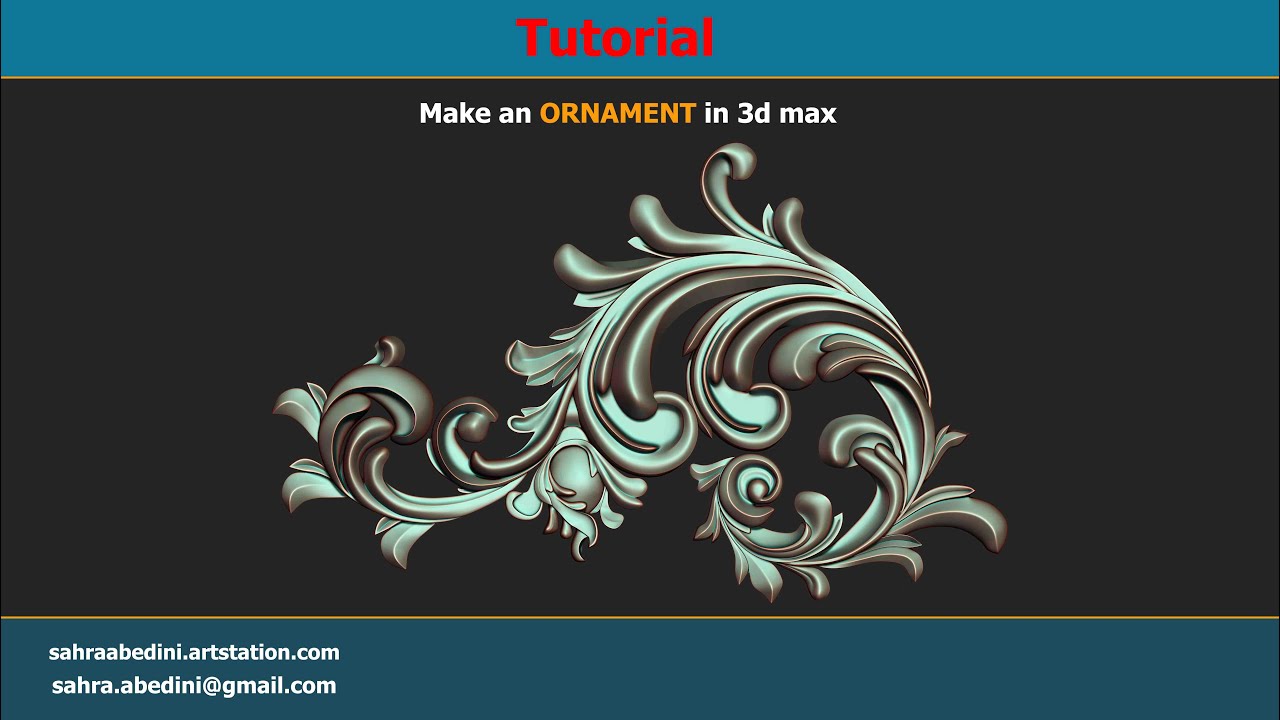 Make an ornament in 3d max - YouTube
