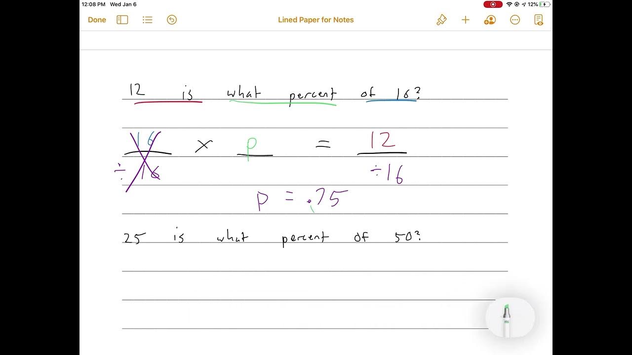 Percent Equations - YouTube