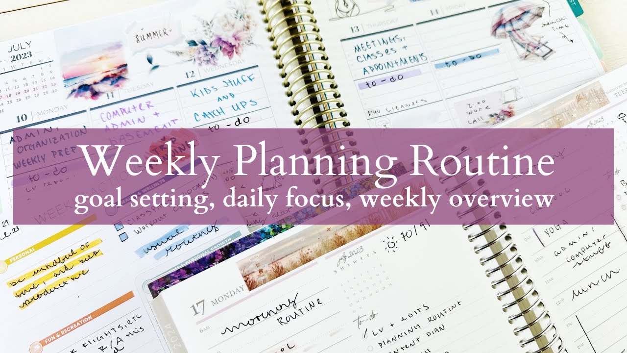 PLAN WITH ME | Weekly Reset Routine | Daily Focus & Schedule in the Plum Paper Vertical ...