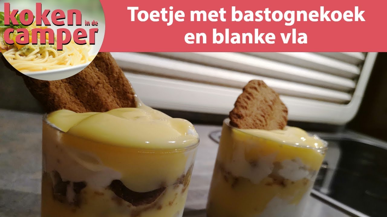 Toetje met bastognekoek en vla - YouTube