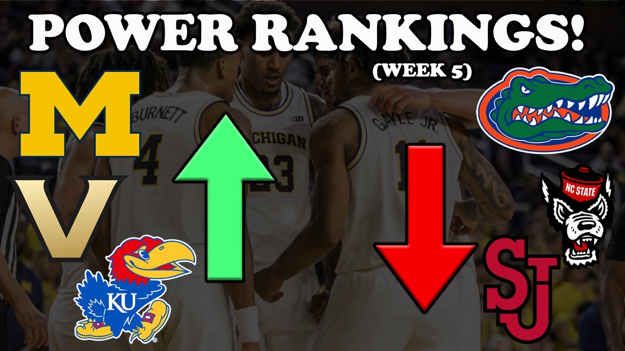College Basketball “Week 5” POWER RANKINGS! - YouTube