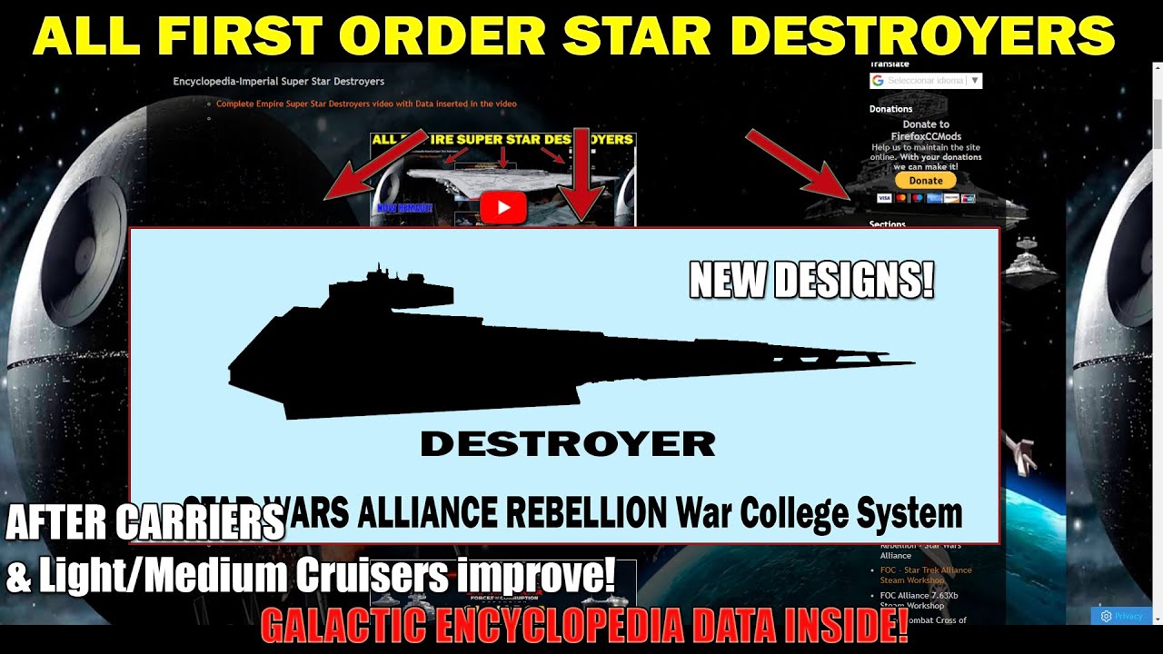 All STAR DESTROYERS of the First Order - Star Wars - Units Data ...