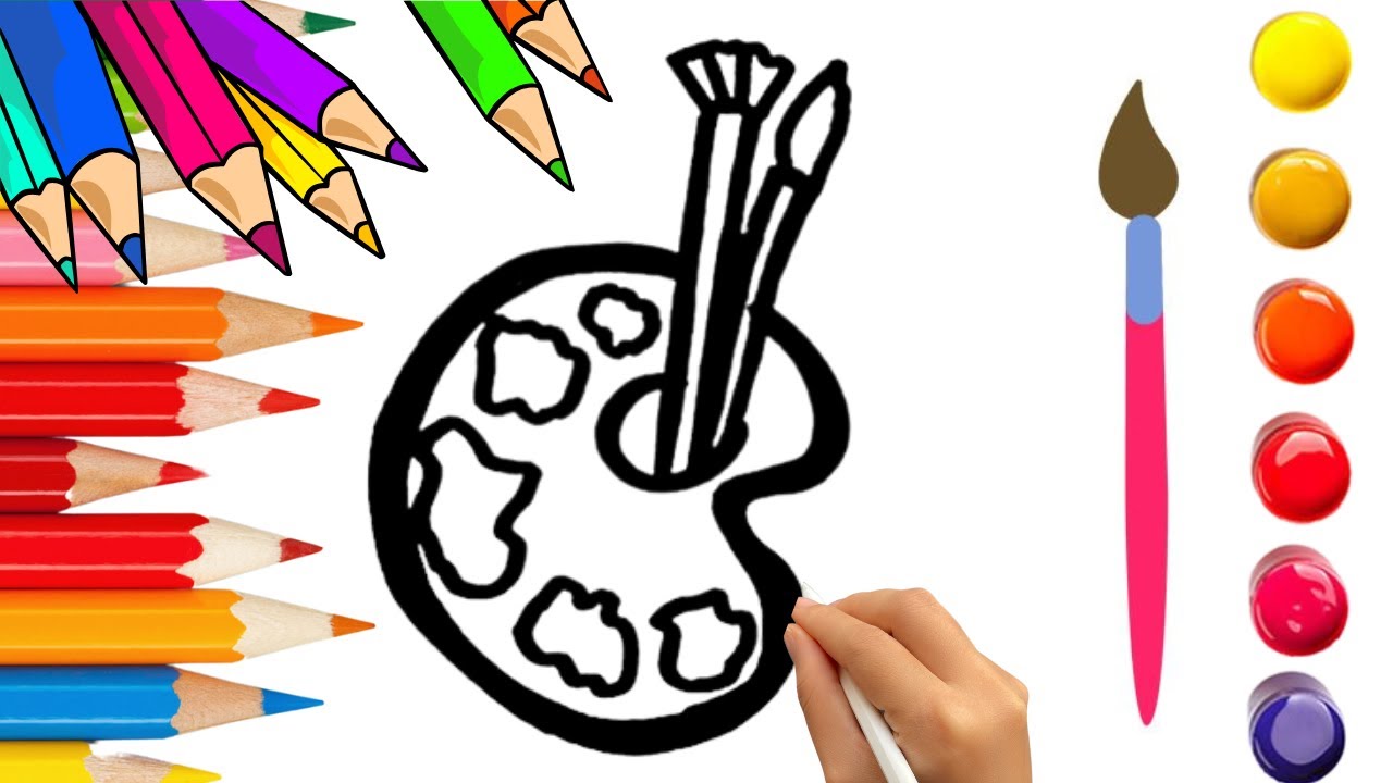 How To Draw cute color plate Drawing, Painting & Coloring For Kids and ...