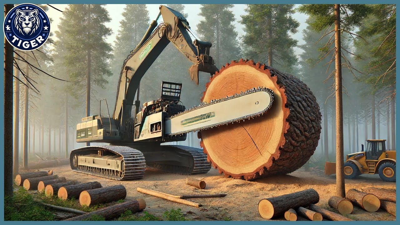 199 Incredible Fastest Big Chainsaw Cutting Tree Machines 23 - YouTube