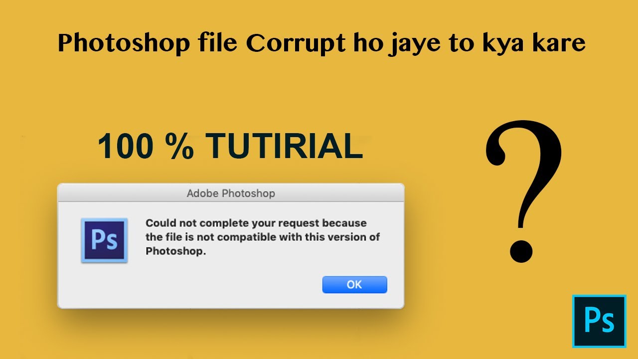HOW TO RECOVER CORRUPT PHOTOSHOP FILE IN APPLE MAC....#photoshop# ...
