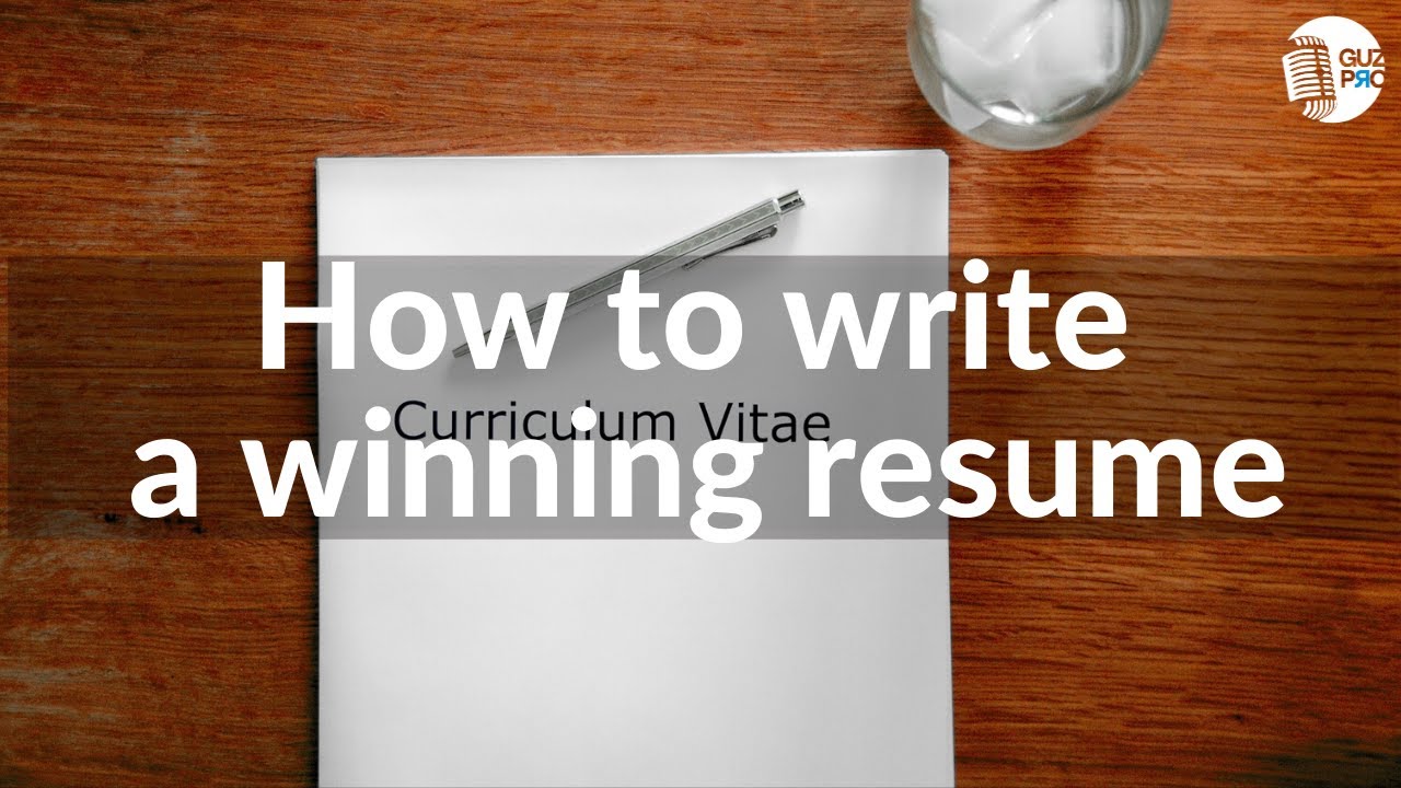 How To Write A Winning Resume - YouTube