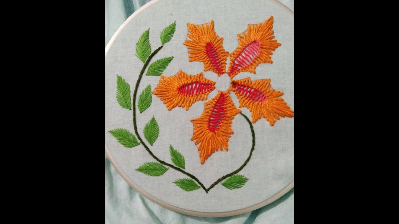 hand embroidery :with only one basic stitch - YouTube