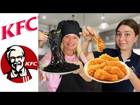 Anne Kız Evde KFC Çıtır Tavuk ve Siyah Makarna Yaptık ! Sonuç Efsane @esılabıltekın ​⁠