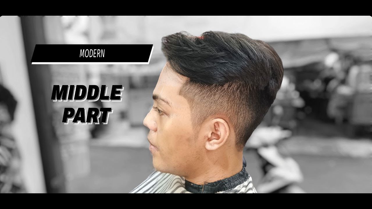 ASMR 💈 Modern Middle Part – Mens Hairstyle || Basic Mens Haircut - YouTube