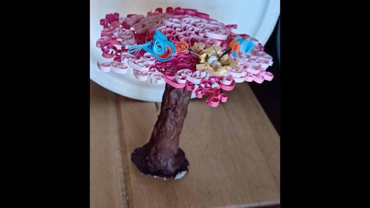 How to quill a 3d tree | DIY - simple technique to make a quilled tree ...