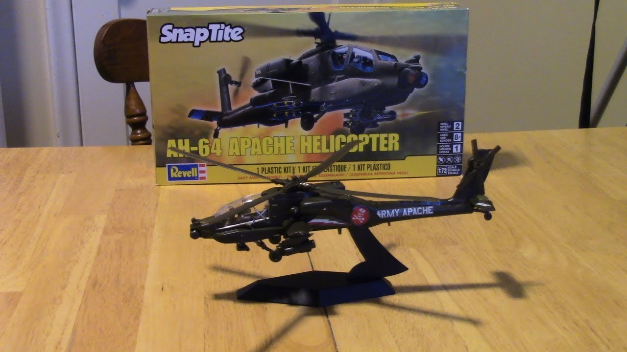 Revell AH-64 Apache Helicopter Snap-Tite Model Build - YouTube