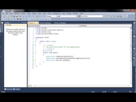 Insert Form2 and Run Form2 C# - YouTube