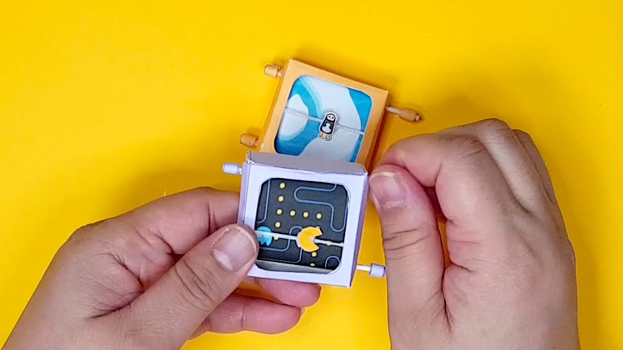 종이로 만드는 미니 게임기 DIY mini Paper Game Machine - YouTube