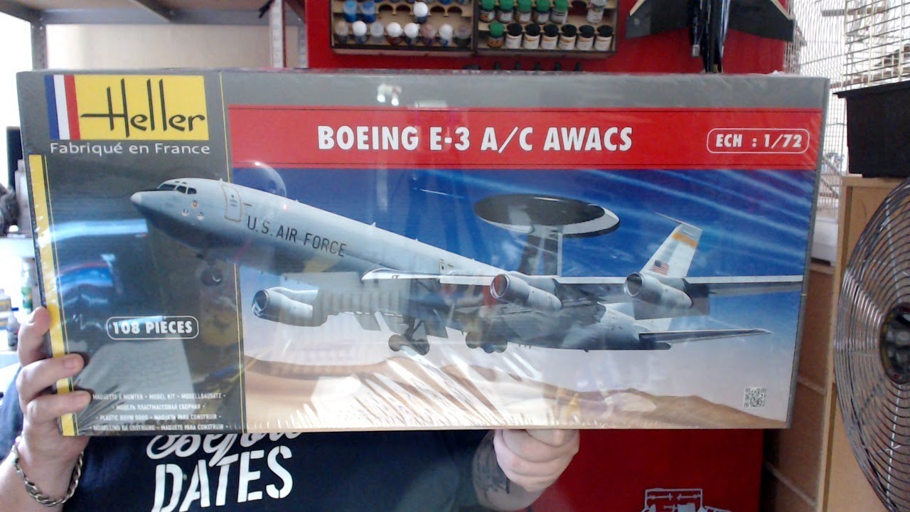 LIVE REVIEW Heller BOEING E 3 A/C AWACS - YouTube