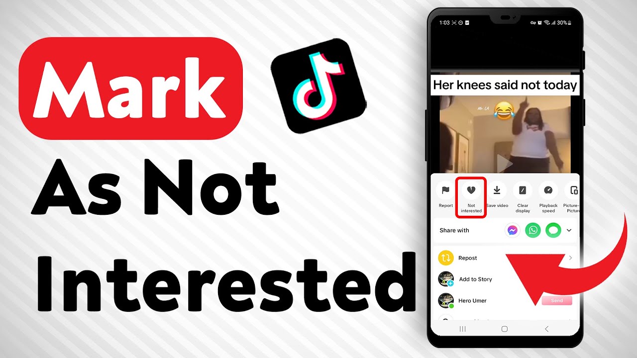 How To Mark A Tiktok As Not Interested - Full Guide - YouTube
