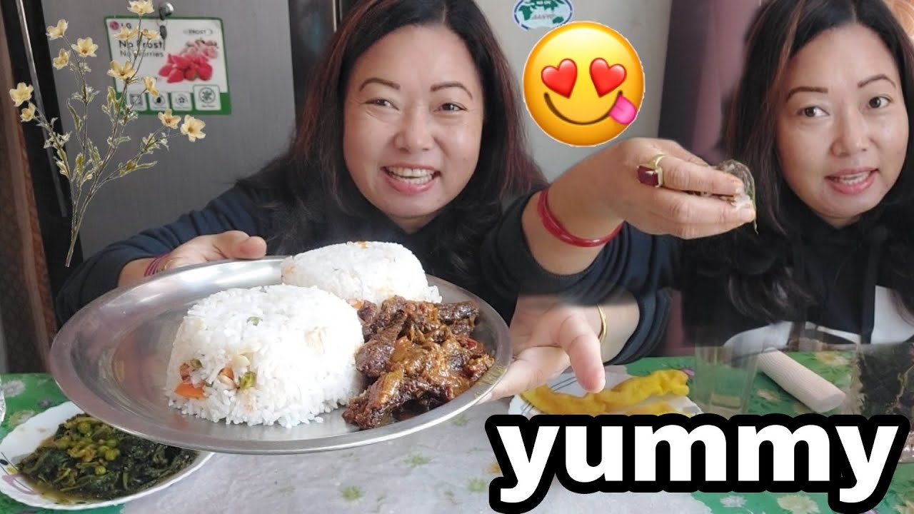 THAKALI MUKBANG | PULAU, SOAP KO SAAG PALUNGO KO SAAG, MATAR KOSA AND ...