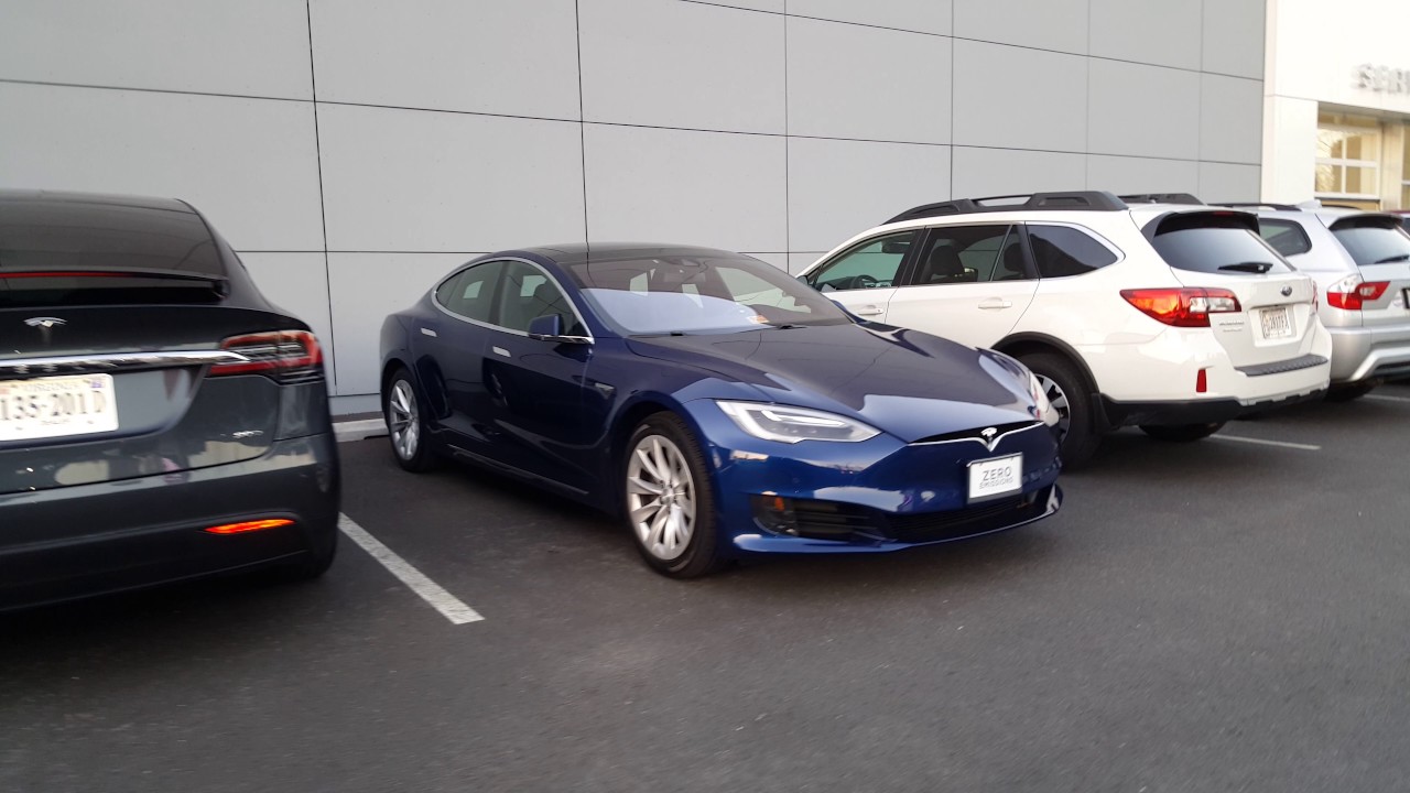 2016 Tesla model S Blue new Fascia Autopilot 1.0 December 2016 - YouTube