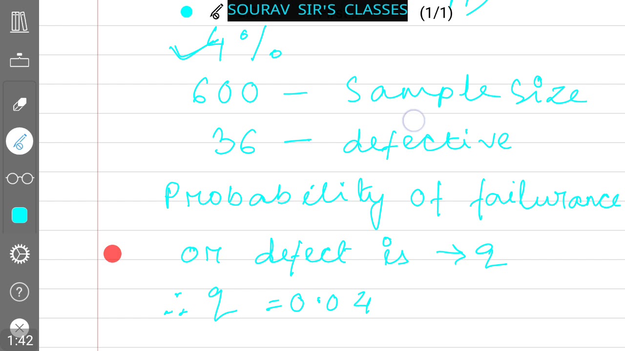 PROBABILITY OF DEFECT STATISTICS ISI,DSE,JNU,IGIDR,CMI,IIT JEE,UPSC,NDA,GATE,CAT,GMAT,MCA,GRE ...