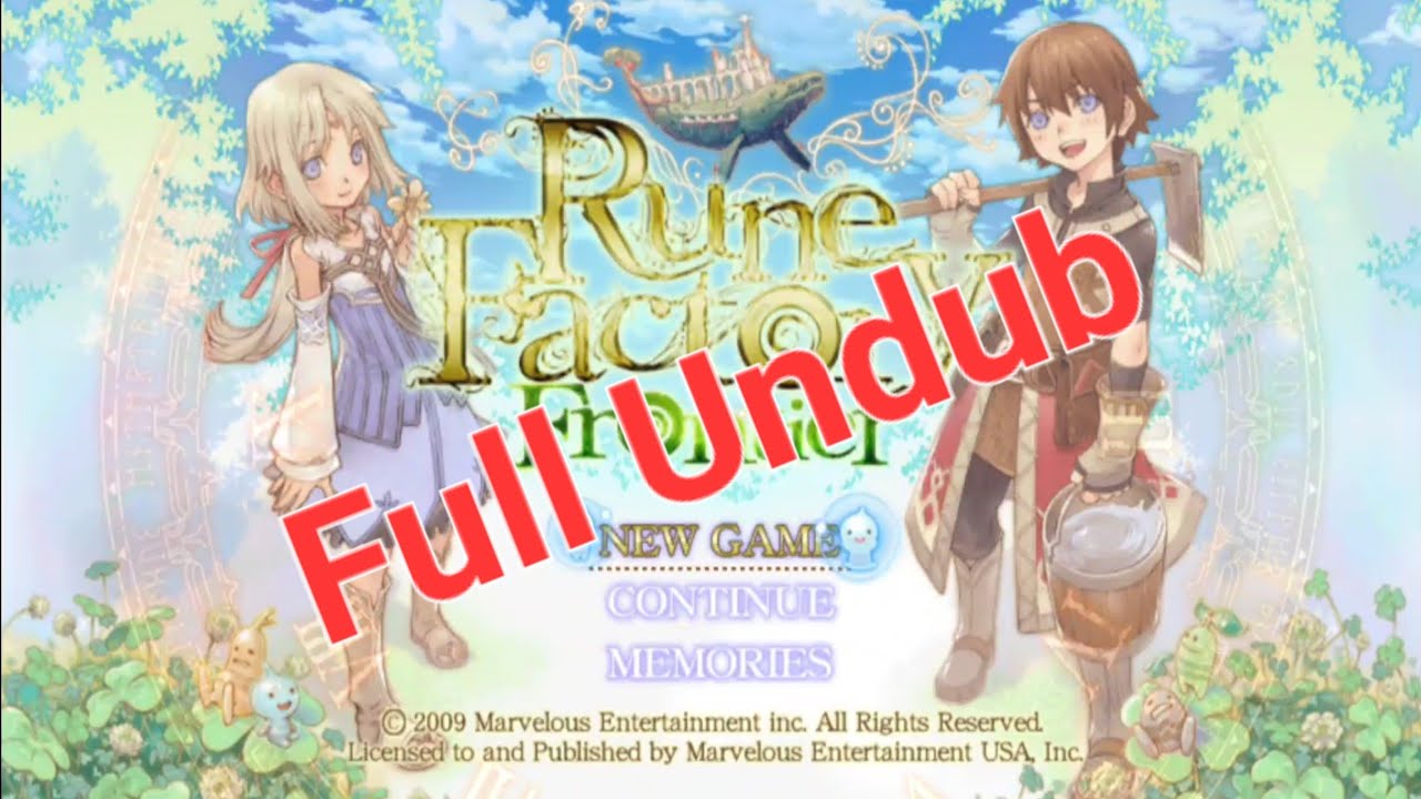 Rune Factory - Frontier UNDUB wii Dolphin emulator - YouTube